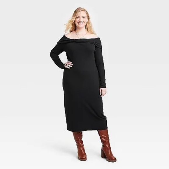 Universal Thread | Dresses | Universal Thread Womens Long Sleeve Midi ...